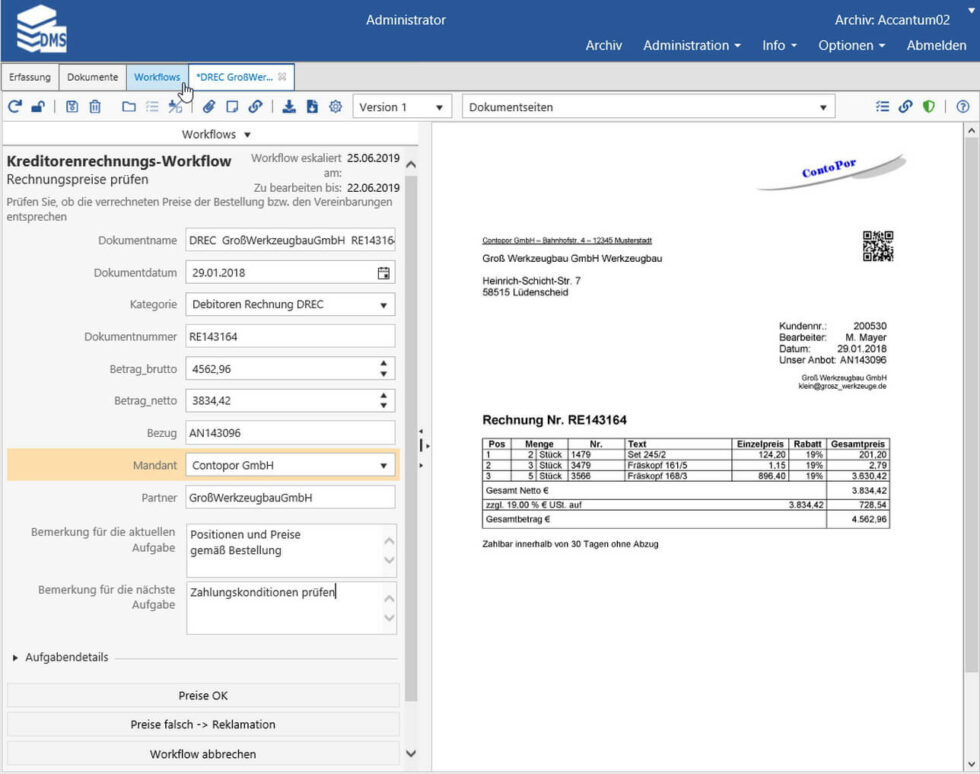 Dokumentenmanagement | accantum
